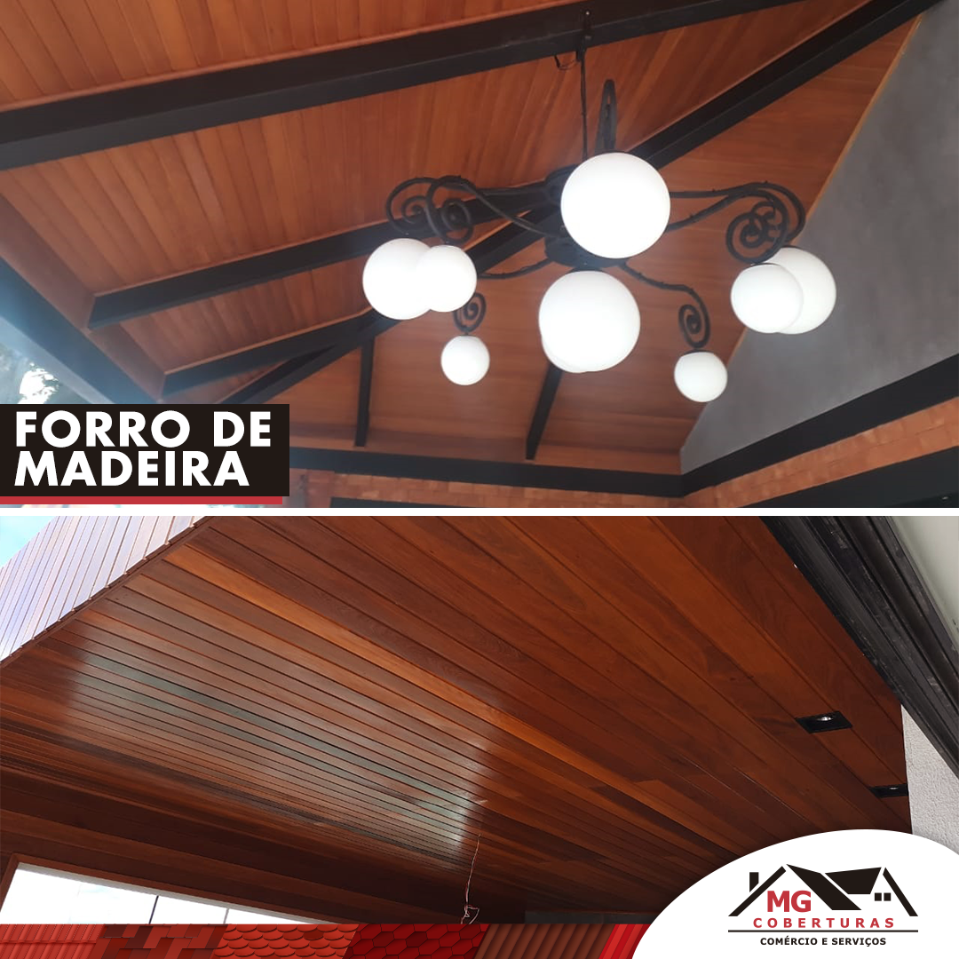 A elegância do Forro de madeira - MG Coberturas