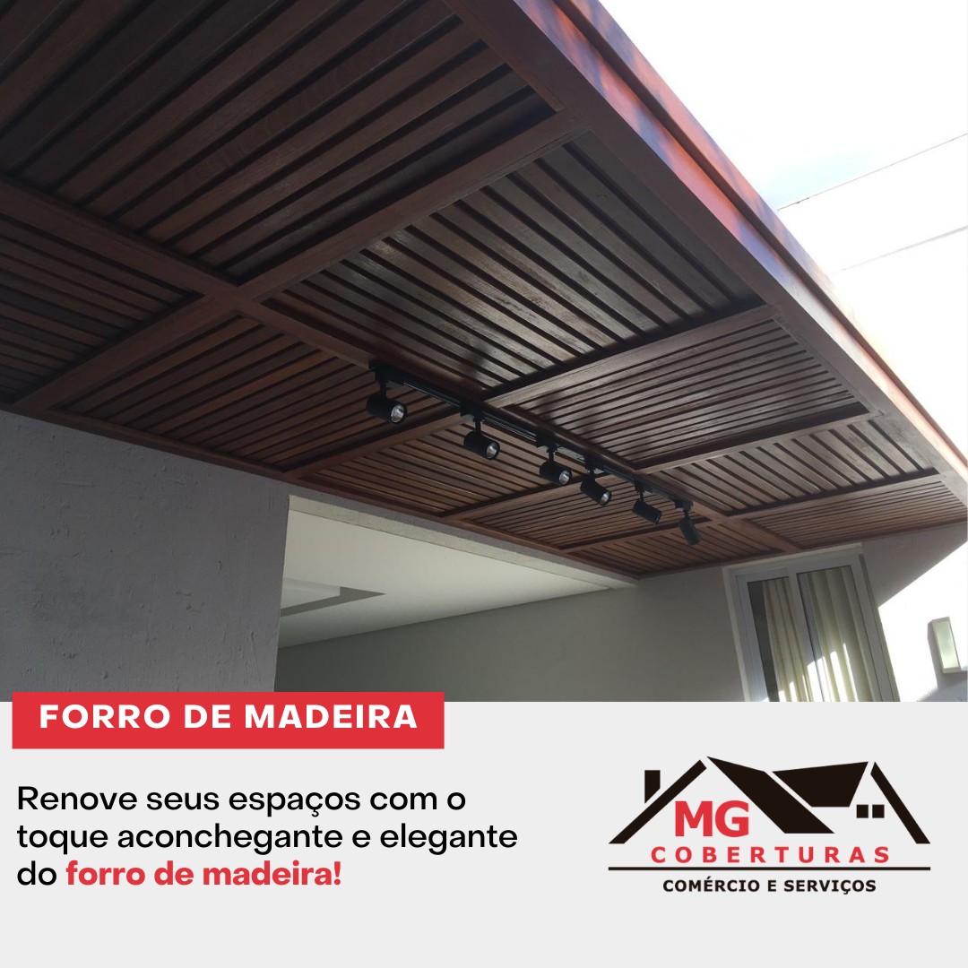 Elegância do forro de madeira - MG Coberturas