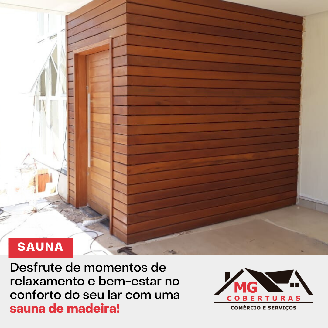 Sauna de madeira cedrinho - MG Coberturas